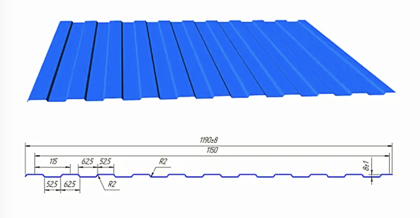 Corrugated C8 Galvanized Roofing Sheet